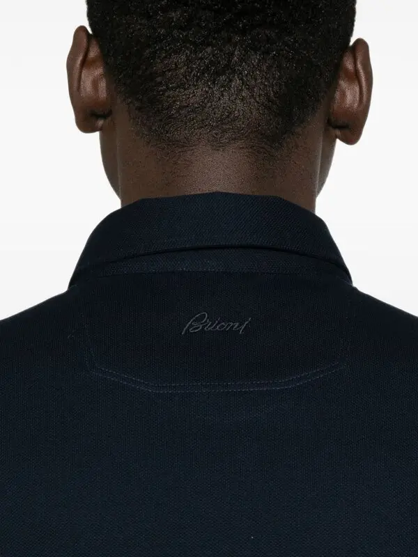 Brioni Piquet Cotton Polo Shirt