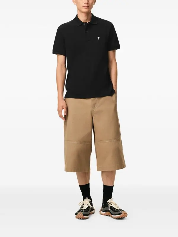 AMI Paris De Coeur Cotton Polo Shirt