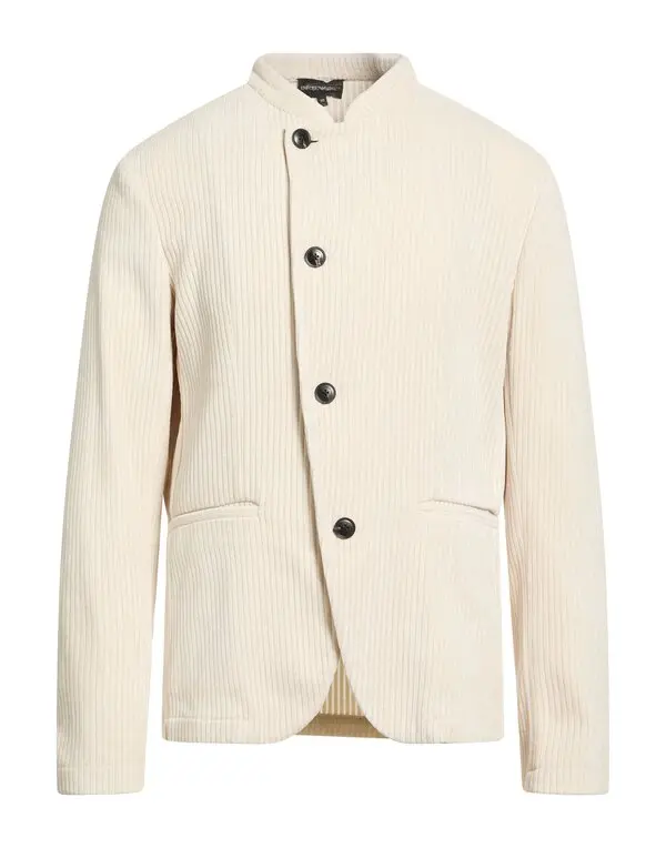 Emporio Armani Jacket Cream Size Polyester, Elastane