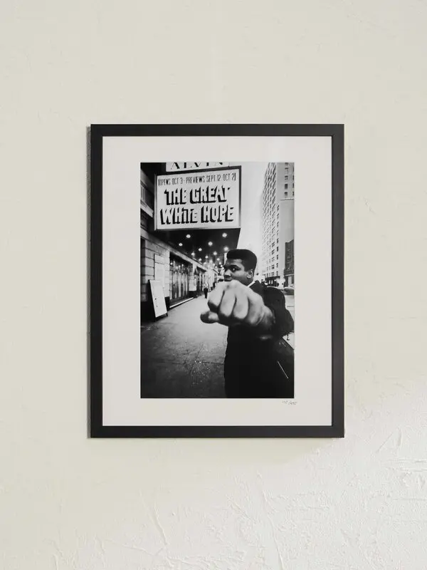 SONIC EDITIONS Framed 1968 Ali On Broadway Print, 40" X 50