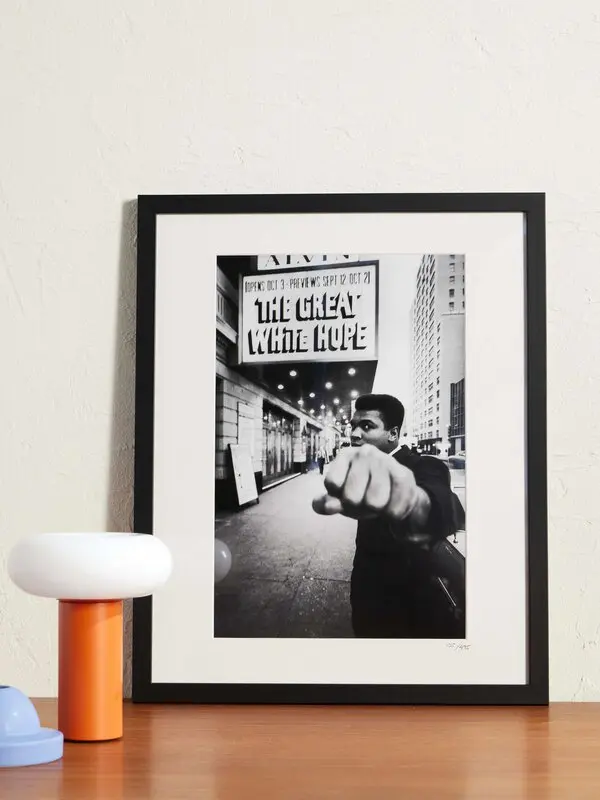 SONIC EDITIONS Framed 1968 Ali On Broadway Print, 40" X 50