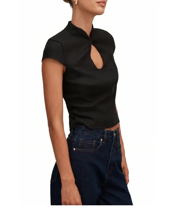 EVER NEW Ayla Keyhole Linen Top