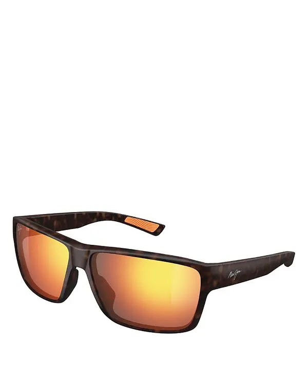 Maui Jim Hawaii Lava Uila Rectangular Sunglasses - Brown