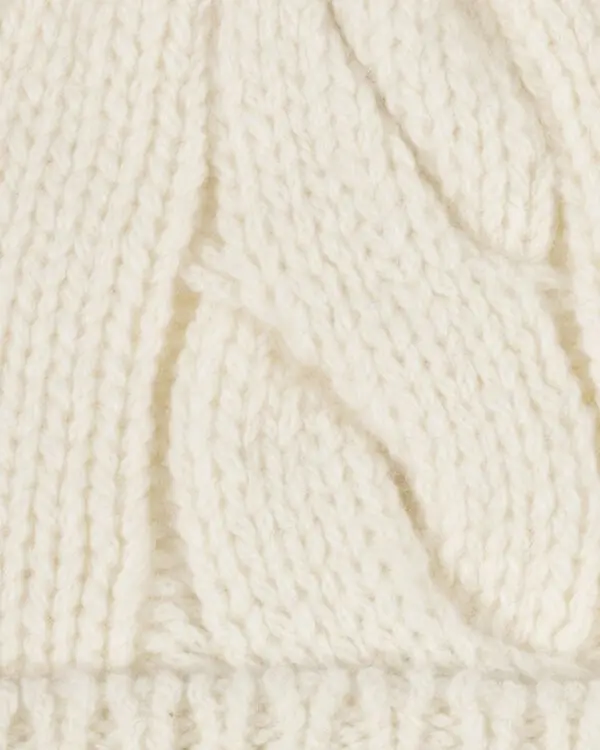 Polo Ralph Lauren Bear Cable Knit Beanie - Cream