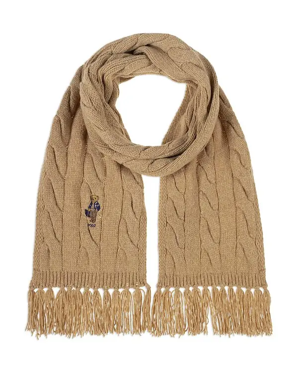 Polo Ralph Lauren Bear Cable Knit Scarf - Classic