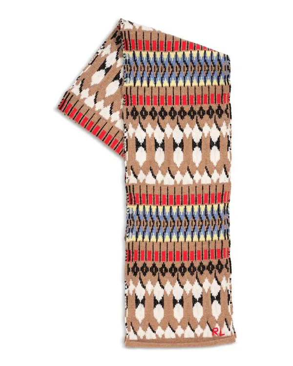 Polo Ralph Lauren Chunky Knit Fair Isle Skinny Scarf