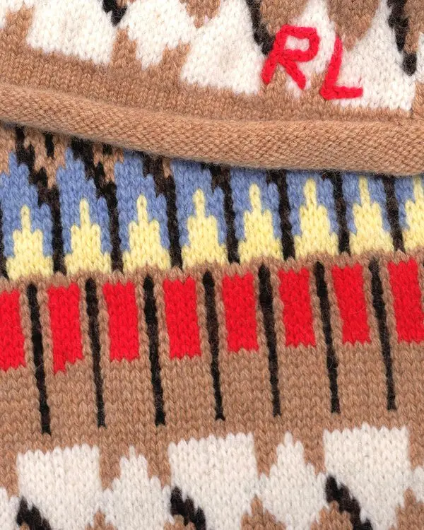 Polo Ralph Lauren Chunky Knit Fair Isle Skinny Scarf