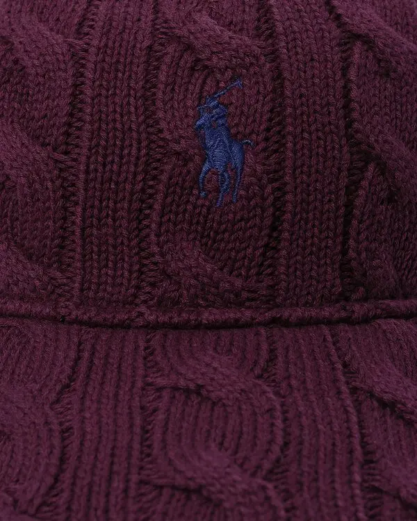 Polo Ralph Lauren Classic Cable Knit Cap - Damson