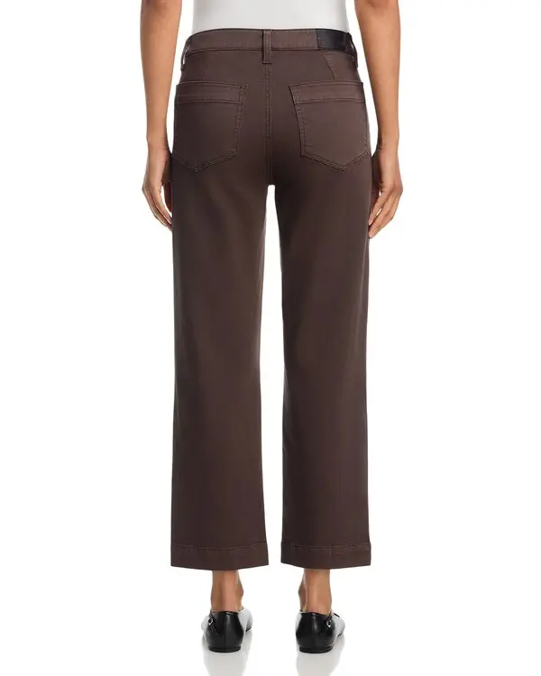 Paige Quincy High Rise Ankle Straight Jeans - Rich Chocolate