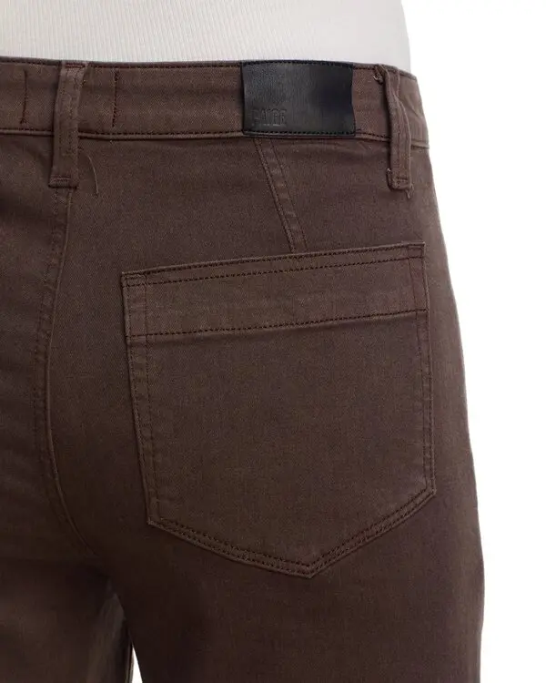 Paige Quincy High Rise Ankle Straight Jeans - Rich Chocolate