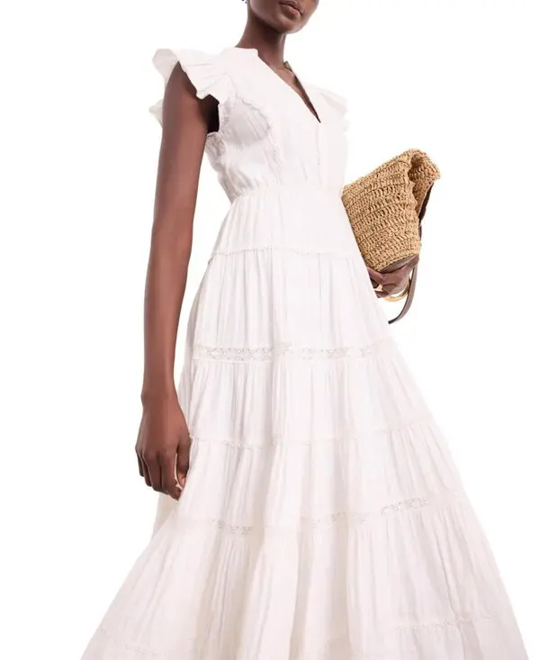Mint Velvet Cotton Cheesecloth Tiered Maxi Dress