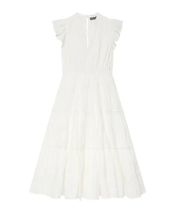 Mint Velvet Cotton Cheesecloth Tiered Maxi Dress