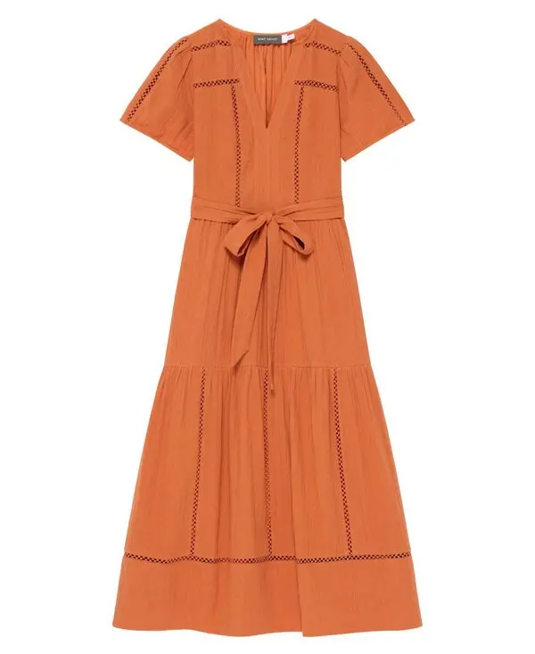 Mint Velvet Cotton Cheesecloth Maxi Dress