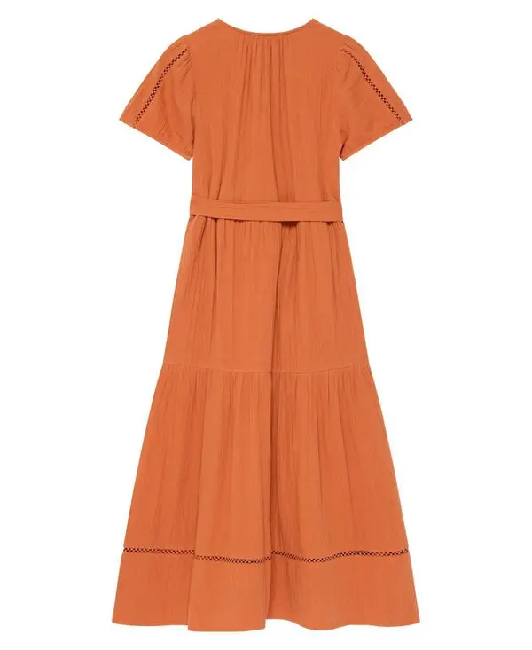 Mint Velvet Cotton Cheesecloth Maxi Dress