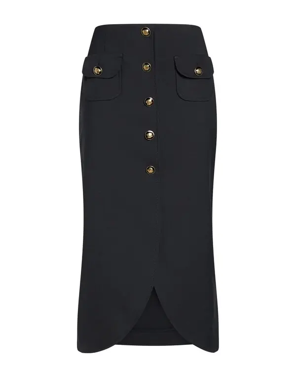 Sandro Midi Skirt Size Polyester, Elastane