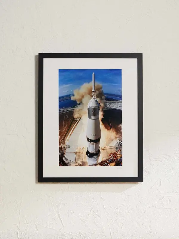 SONIC EDITIONS Framed 1969 Launch Of Apollo 11 Print, 40" X 50