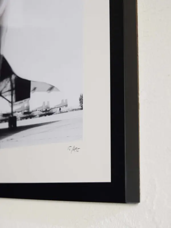 SONIC EDITIONS Framed 1967 Concorde '67 Print, 50" X 40 - Black