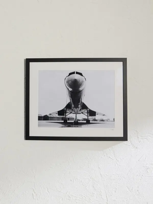SONIC EDITIONS Framed 1967 Concorde '67 Print, 50" X 40&quot - Black