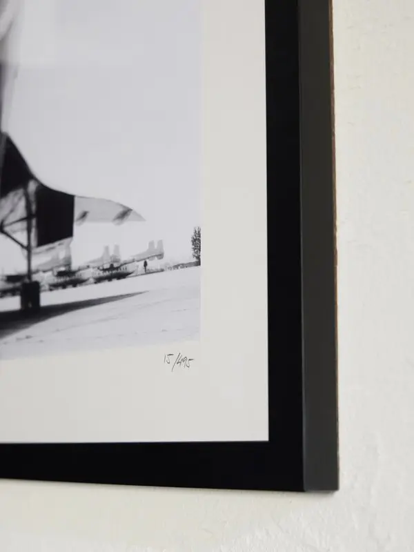SONIC EDITIONS Framed 1967 Concorde '67 Print, 50" X 40&quot - Black