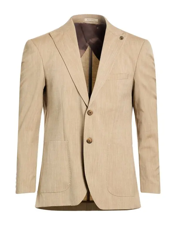 SUIT SARTORIA Blazer Camel Size Linen, Pes, Viscose, Elastane