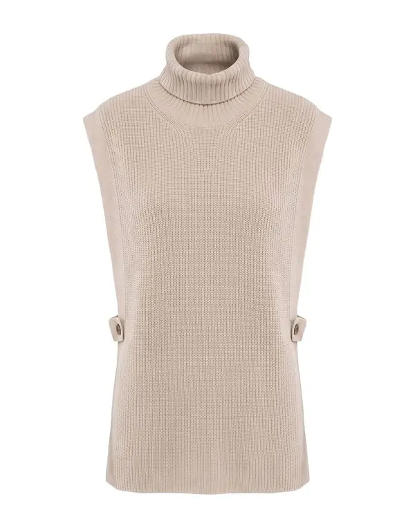 PUROTATTO Sleeveless Cashmere Turtleneck