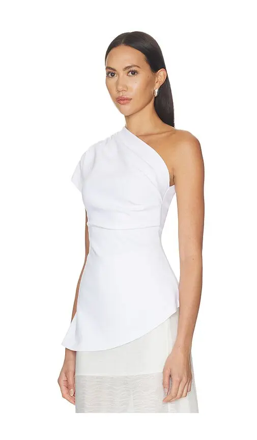 THE GARMENT Glam Asymmetric Tee In Ivory