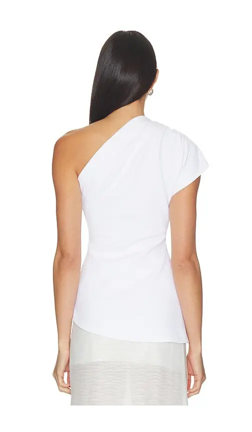 THE GARMENT Glam Asymmetric Tee In Ivory