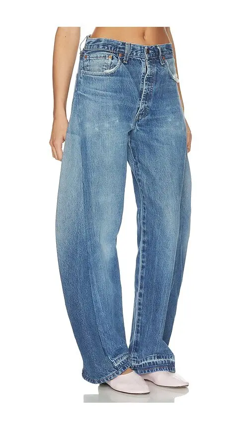 ALIGRACE The Noa Barrel Jean Light Wash Denim - Medium & Dark