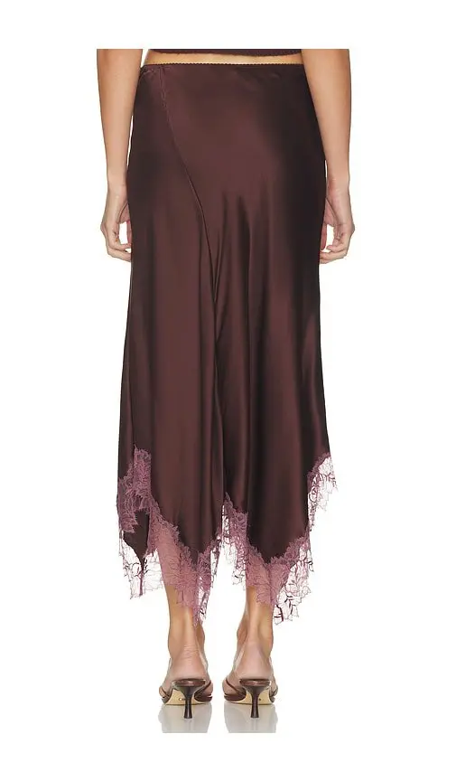 Sablyn Paneled Bias Skirt With Lace - Cinnabar Multi