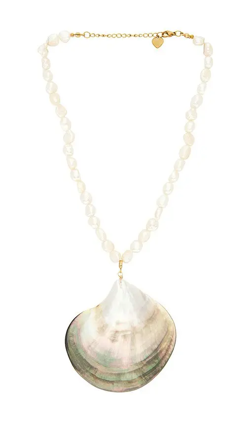 LOVERS AND FRIENDS Shell Pendant Necklace With Pearl Strand - Pearl Multi