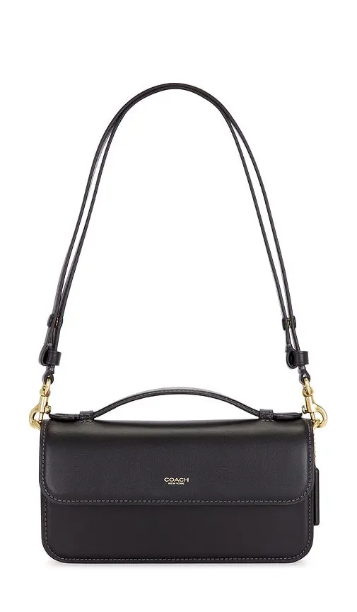 COACH Refined Calf Leather Elora Top Handle Crossbody Bag - Black