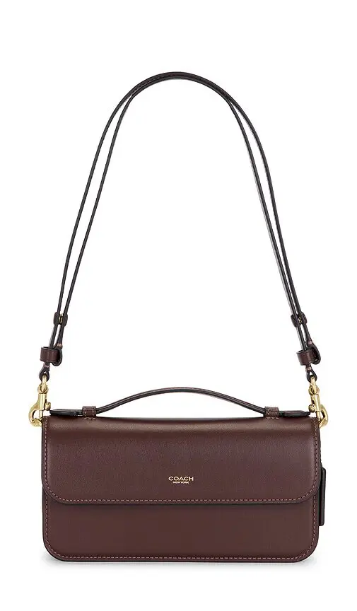 COACH Refined Calf Leather Elora Top Handle Crossbody Bag - Maple