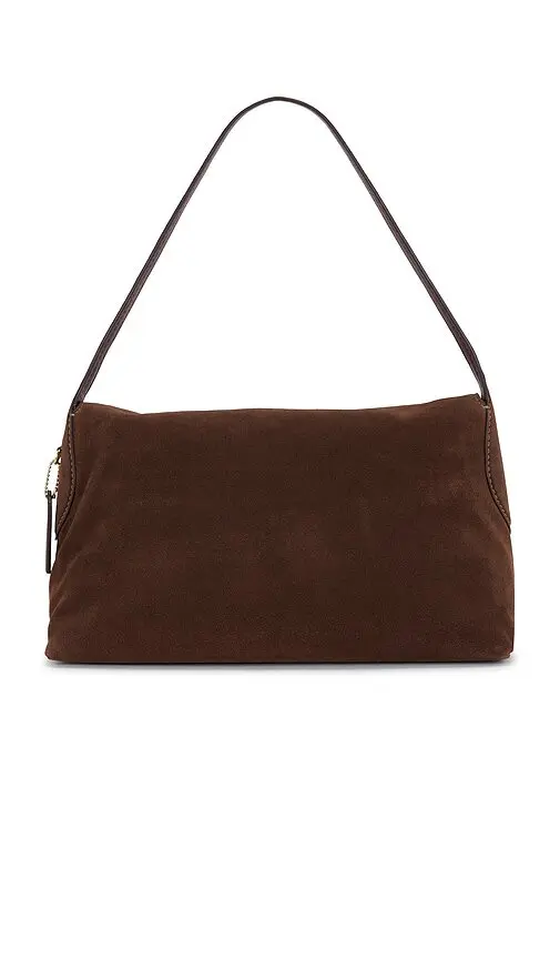 COACH Suede Chelsea Shoulder Bag - Dark Chocolate