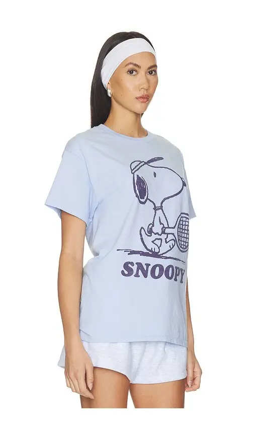 Junk Food Snoopy Tennis Tee In Baby Blue