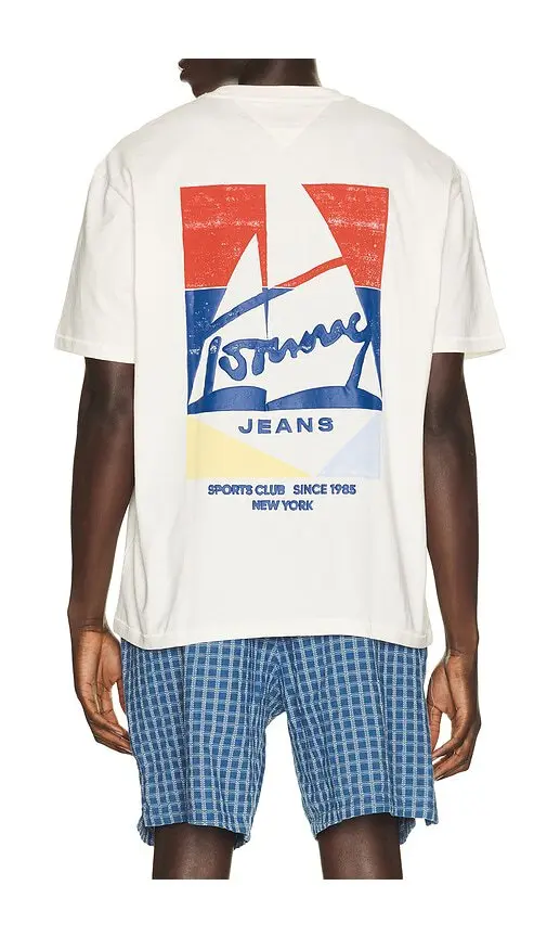 Tommy Hilfiger Relaxed Sailboat Tee In White