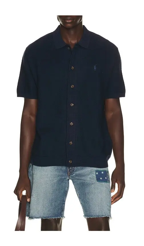 Polo Ralph Lauren Short Sleeve Cardigan - Bright Navy