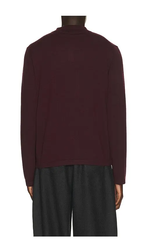 Simkhai Reynolds Long Sleeve Polo In Red
