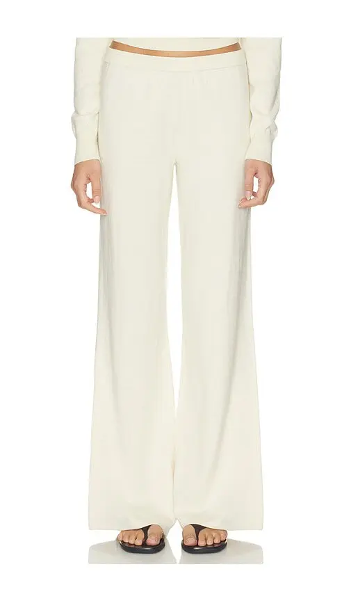 Eterne Cotton Cashmere Wide Leg Lounge Pant