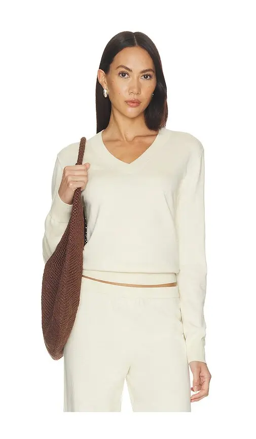 Eterne Cotton Cashmere V-neck Sweater