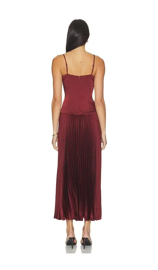 Astr The Label Pleated Drop Waist Dress