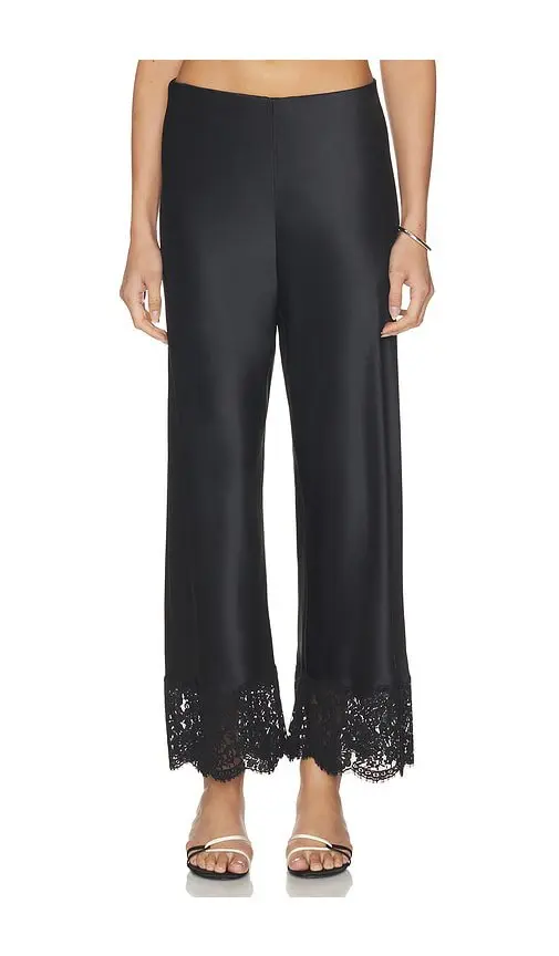 Cami Nyc Bristol Lace Trimmed Satin Pants