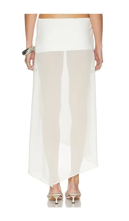 BY.DYLN Sheer Maxi Skirt - Ivory
