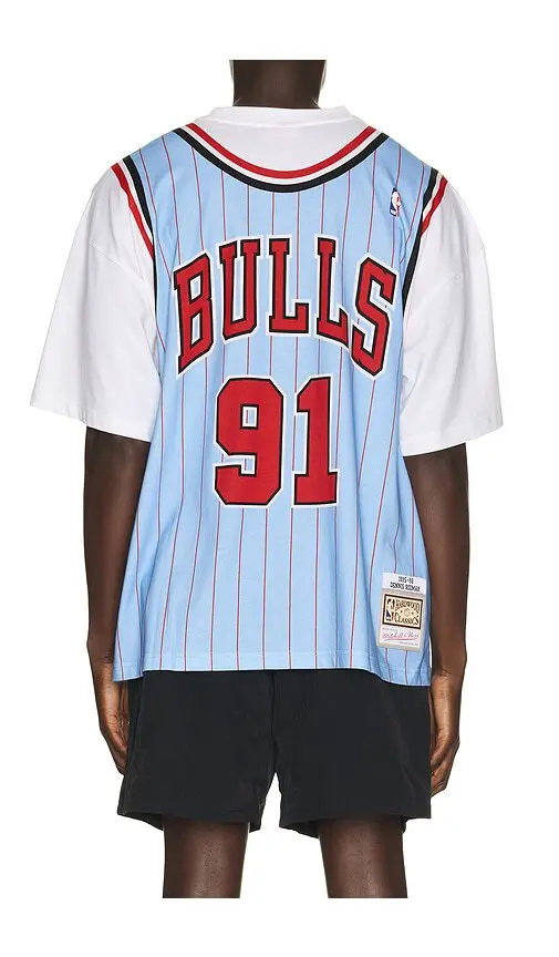 Mitchell & Ness Nba Dennis Rodman Best In Class Short Sleeve Jersey In Blue