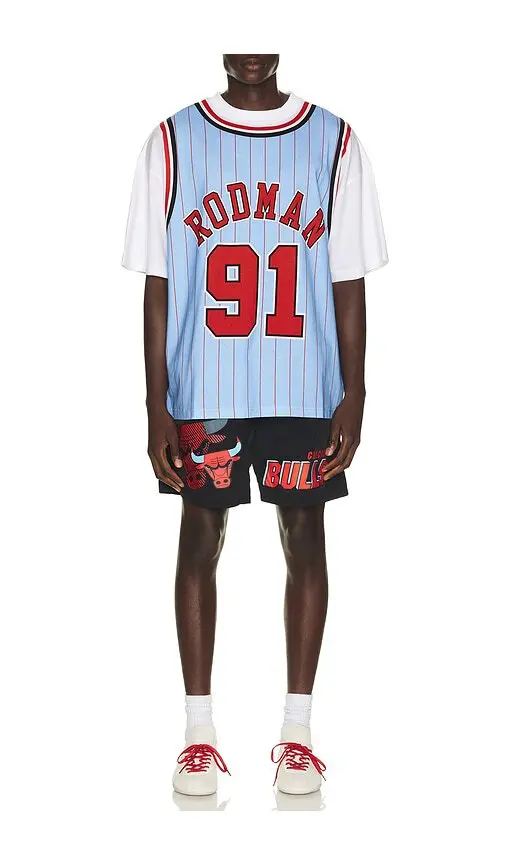 Mitchell & Ness Nba Dennis Rodman Best In Class Short Sleeve Jersey In Blue