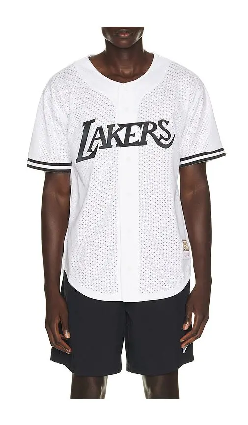 Mitchell & Ness Nba Los Angeles Lakers Monochrome Mesh Shirt