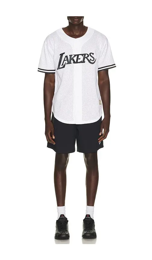 Mitchell & Ness Nba Los Angeles Lakers Monochrome Mesh Shirt
