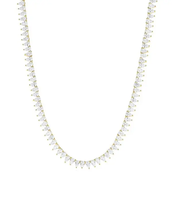 SET & STONES Teardrop Tennis Necklace With Cubic Zirconia