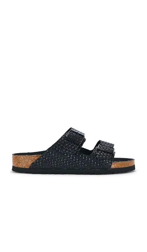BIRKENSTOCK Arizona Woven Embossed Sandals - Black