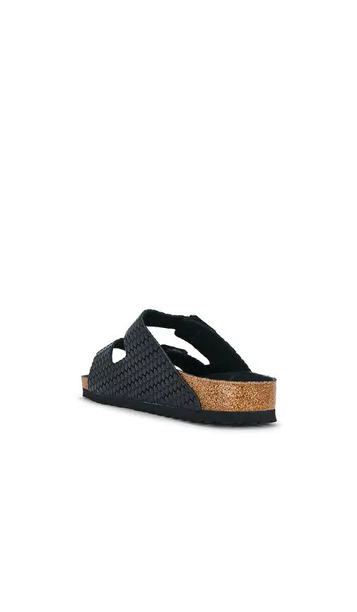 BIRKENSTOCK Arizona Woven Embossed Sandals - Black