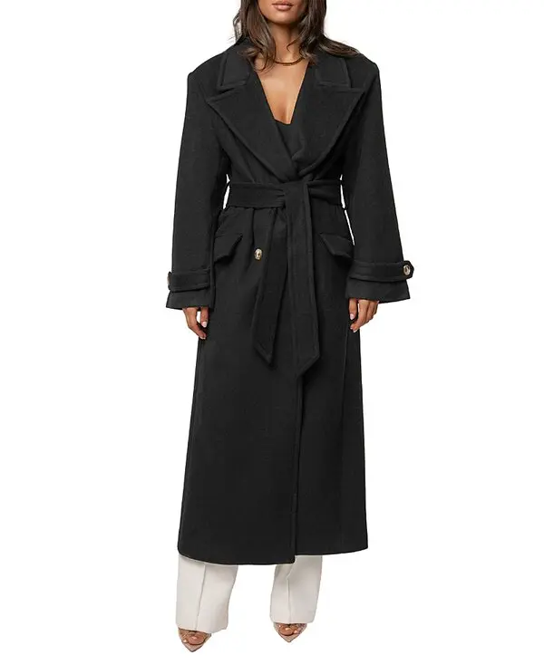 JLUXLABEL Empire Longline Coat - Black